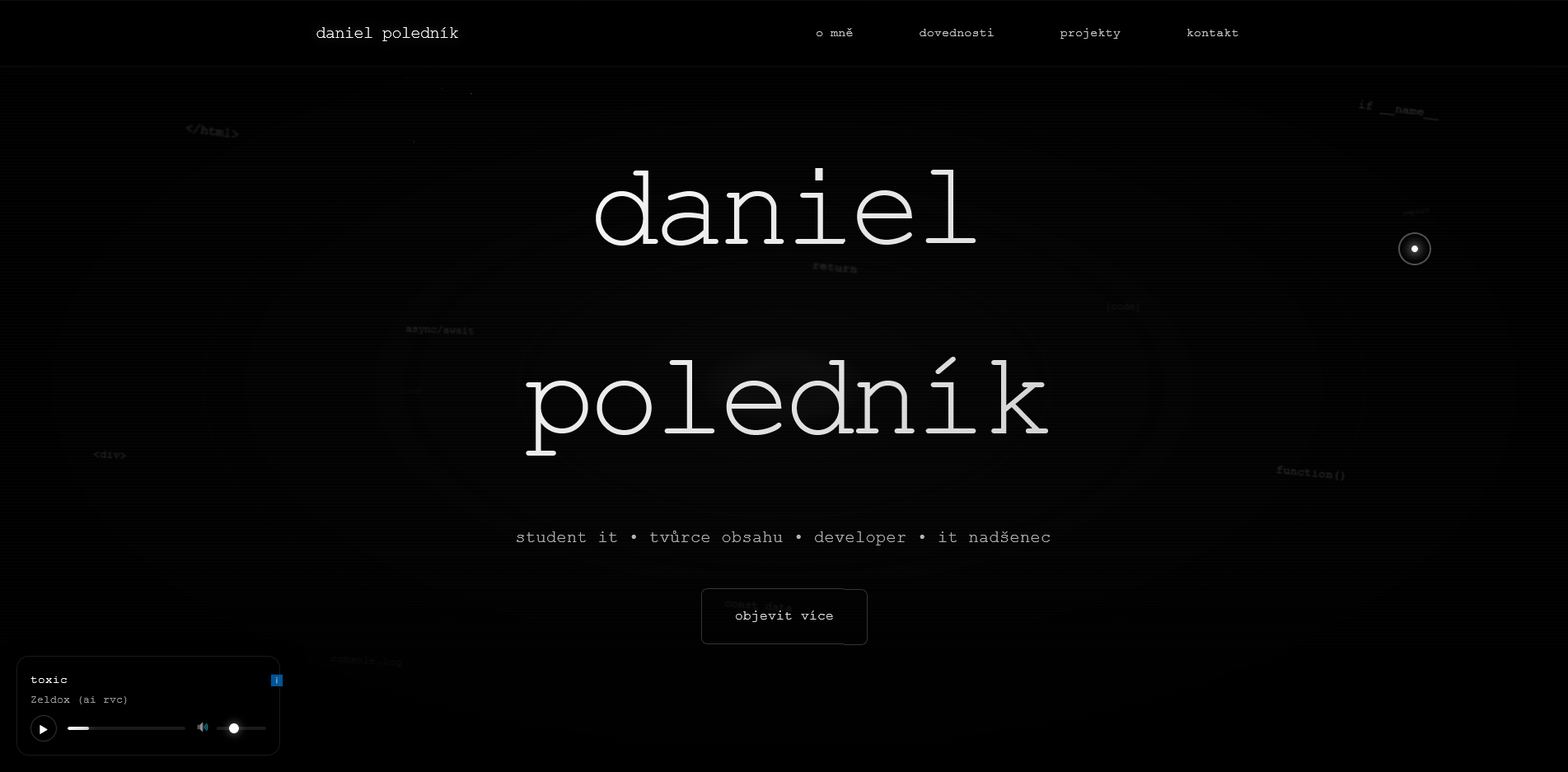 Daniel Poledník - IT Student & Developer | Portfolio